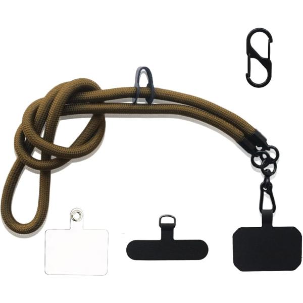 「スマホショルダー」 高品質でおしゃれなモバイルストラップ。1本1本丁寧に編み込まれたパラコードを採用。全長約120cm、太さ約10ｍｍ、重量約88g。付属の革ダグをスライドさせて長さを調節可能ので、男女問わずラクに使えます。他の携帯式小物...