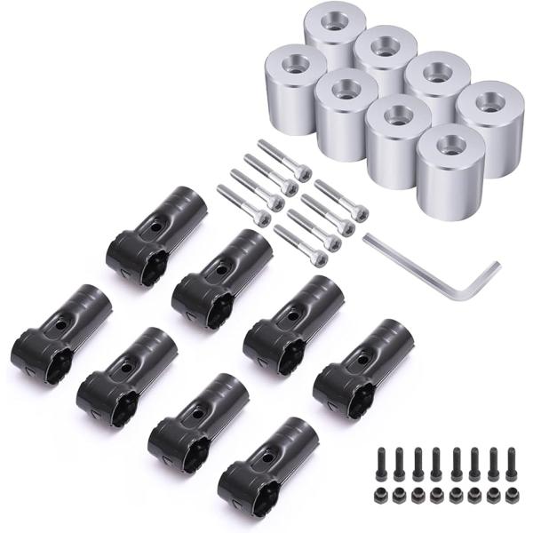 バリエーションコード : 2B21U9DUDPΦ28イレクターパイプ 車用ルーフキャリアバー スクリュー 内六角取り付けが簡単なアルミネジ DIY 製作 車中泊、キャンプ、釣りに最適 NVAN ハイゼットカーゴ 等に適合 （10個セット＆メ...