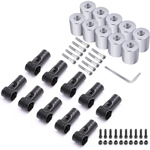 バリエーションコード : 2B21U9DUDPΦ28イレクターパイプ 車用ルーフキャリアバー スクリュー 内六角取り付けが簡単なアルミネジ DIY 製作 車中泊、キャンプ、釣りに最適 NVAN ハイゼットカーゴ 等に適合 （10個セット＆メ...