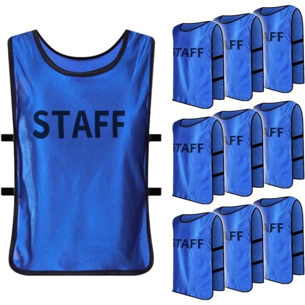 バリエーションコード : 2B2R8OW3R6・メイン素材: ポリエステル・ひとめでスタッフを見分けられる、明るいカラーのユニフォーム、10枚組です。前と後ろに、STAFF（スタッフ）のロゴ入り。私服の上からかぶるタイプで、着用もかんたんで...
