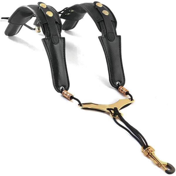 バリエーションコード : 2B2SFJD1XW高級感のあるゴールドとPUによる、サックス用ストラップです。サクソフォンをはじめとした、吹奏楽器に適したストラップで、長さ調整も簡単に行えますので、快適にご使用いただけます。首にかかるベルト部は...