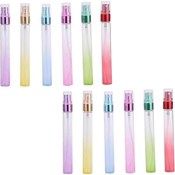 ・グラデーションカラーがきれいな6色のカラフルなスプレーボトル12本セット。上部が透明になっているので、中に入っている液体の量や色を確認できます。ガラス製なのでプラスチック製品に比べて液体成分の影響を受けにくく、臭いがつきにくいです。エッセ...