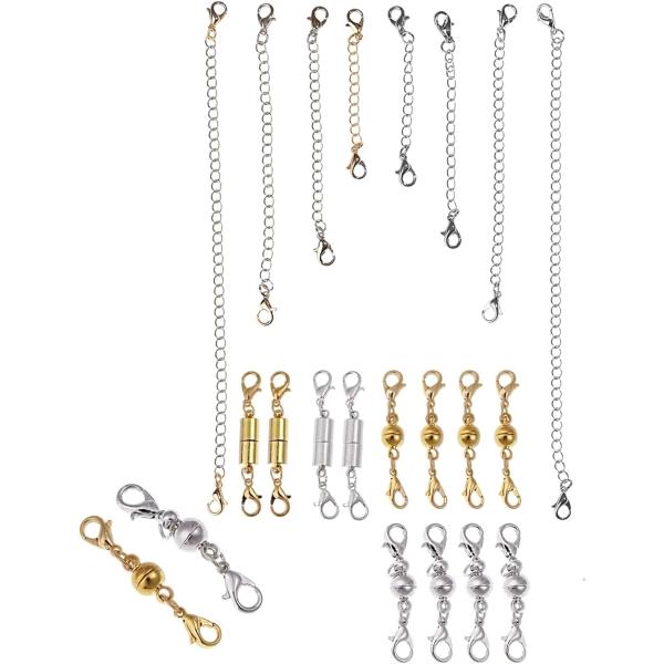 バリエーションコード : 2B2SUKG6U4・マグネット式留め金具とアジャスターとして使えるカニカン付チェーンの22点セット。アクセサリー制作やお手持ちのアクセサリーを使いやすくすることができます。・手持ちのアクセサリーにマグネット式の留...