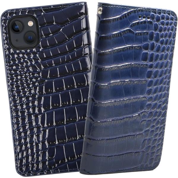 バリエーションコード : 2B6C04OD8W「対応機種」 iphone14plus軽量かつ強度のあるTPUとワニ皮調の型押し加工された良質なスプリットレザーのシンプルなデザインのケースです。また蓋にマグネットを使用していませんので磁気系カ...