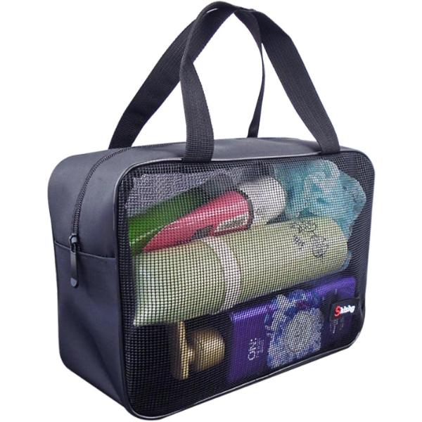 「大容量の収納」マチが12cmと広いため、シャンプーなどのボトルはもちろんハンドタオルや石鹸などもどんどん入れられる。表面はメッシュ生地のため、中身が確認しやすく便利です。「便利なチャック式」天面はチャック式になっているため、車内に持ち込む...