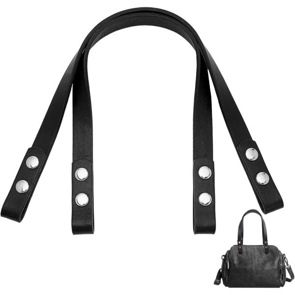 寸法：幅約15mm、全長約52.5cm、ボタン留め時の長さ：約40cm。2本入り。革の持ち手は、ハンドバッグ、ショルダーバッグなどに使用できます。使い勝手が良い：ストラップの両端にはスナップが付いており、押すだけでストラップがバッグに固定さ...