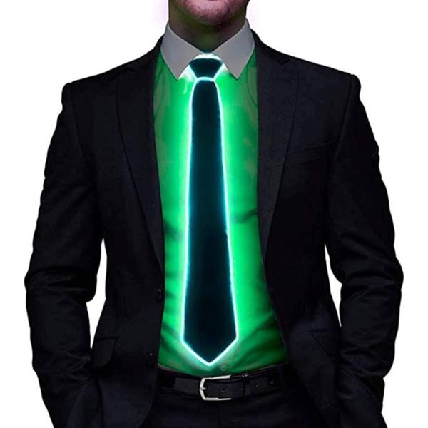バリエーションコード : 2B2Y56YJDT・メイン素材: ポリエステル・LEDライトアップネクタイは、ユニークで個性的なコスプレを簡単、手軽にできるおもしろパーティーグッズ。ネクタイがフラッシュ。まばゆい光がクラブ、パーティー、ハロウィ...