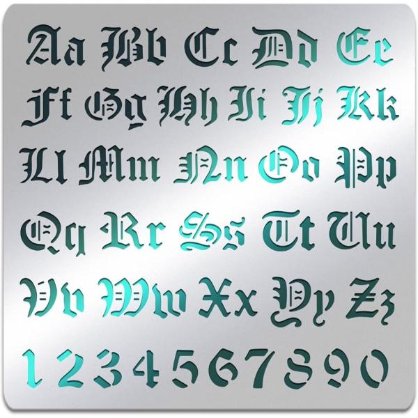 バリエーションコード : 2B4N6FDS83・「仕様」15.6x15.6cm、1枚入り、ゴシックアルファベット。丁度いいサイズで多いところに使えます。・「素材」ステンレス制、軽量で持ち運びに便利、耐久性、洗える、再使用可能。・「使いやすい...