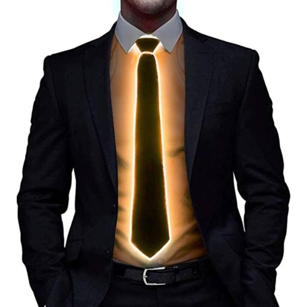 バリエーションコード : 2B2Y56YJDT・メイン素材: ポリエステル・LEDライトアップネクタイは、ユニークで個性的なコスプレを簡単、手軽にできるおもしろパーティーグッズ。ネクタイがフラッシュ。まばゆい光がクラブ、パーティー、ハロウィ...