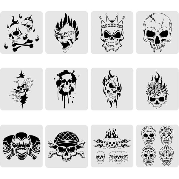 バリエーションコード : 2B42OJDU8F・「仕様」30x30cm、12枚セット、スカルパターン。丁度いいサイズで多いところに使えます。・「素材」プラスチック制、軽量で持ち運びに便利、耐久性、洗える、再使用可能。・「使いやすい」流暢なラ...