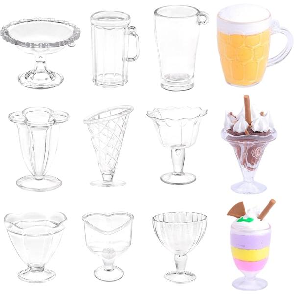 ・「ミニカップ」パッケージには、12スタイルニカップが含まれています。キーホルダーペンダント、レジンクラフト、イヤリングダングル、携帯電話のチャーム、ドールハウスの装飾などに最適です。・「可愛いデザイン」デザートカップ、ビールカップ、アイス...