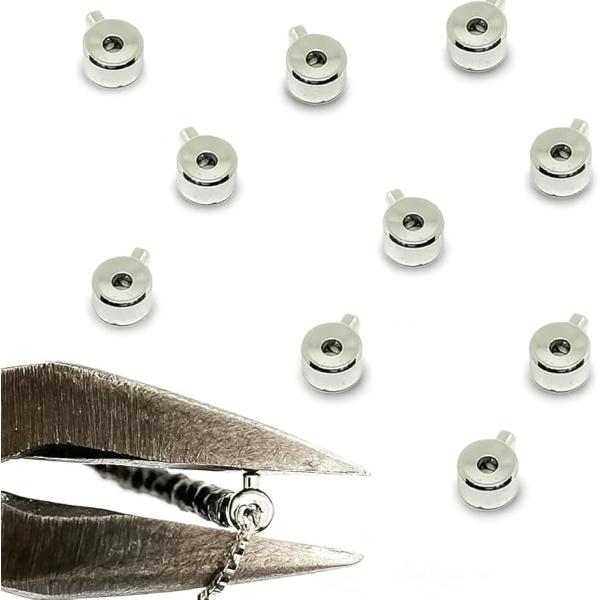 バリエーションコード : 2B46050810「日本製ワンプッシュ ワイヤー留め金具」 アクセサリーやハンドメイド作品の仕上げに最適な国産エンドパーツです。ワイヤーやテグスの端を美しく・しっかり固定できるワンプッシュ構造。つぶし玉やボールチ...