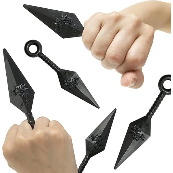 バリエーションコード : 2B49WFO0PL・「安全な忍びの武器」忍者の魂「手裏剣・クナイ」のコスプレグッズです。当たっても痛くないよう安全性を考慮しゴム製になっています。、三方、六方、十字、苦無がそれぞれ5個づつセットになったものと、手...