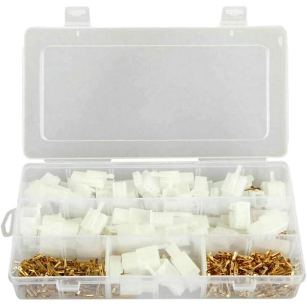 ・自動車やバイクの配線、ハーネス加工、修理、修繕に便利なメンテナンスパーツ・端子キットです。2ピン、3ピン、4ピン、6ピンの4種類各10セット＋2.8mm接続端子が200セットあります。自作ハーネスや、加工、DIYカスタム、カスタマイズ、ド...