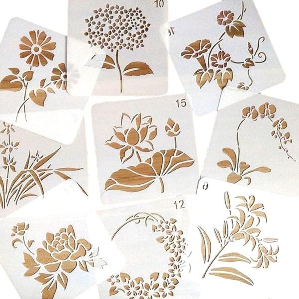 バリエーションコード : 2B4GI5P4Y2・手帳サイズ（13x13cm）のステンシルシート20種類各1枚ずつの20枚セットです。様々な花のイラストを取りそろえたお得なセットとなっております。・絵手紙、スクラップブッキング、手帳用、絵図用...