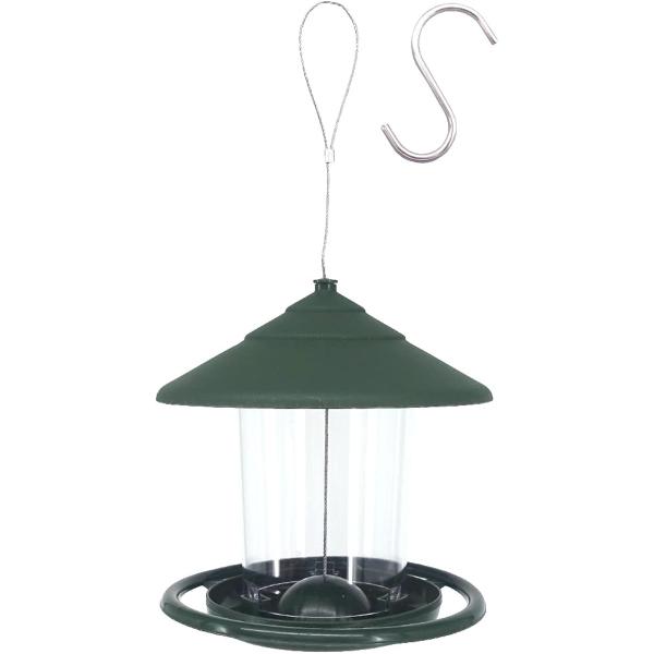 バリエーションコード : 2B4L0S9QC5雨風から餌を保護する屋根が付いたバードフィーダーです。付属のフックで木などに吊り下げるだけと簡単に取り付けが行えます。自然に溶け込むグリーンカラーが鳥に違和感を与えません。360°餌が食べられる...