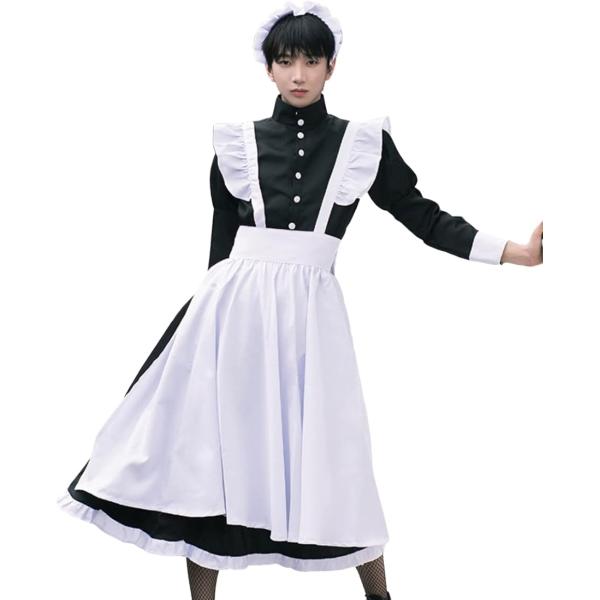 バリエーションコード : 2B4OSG8YY2「セット内容」カチューシャ+ワンピース+エプロン+リボン (4点セット) ＊タイツなどの小物は付属しません「サイズ」 M: 着丈128cm/バスト96cm/肩幅41cm/ウエスト84cm/袖丈5...