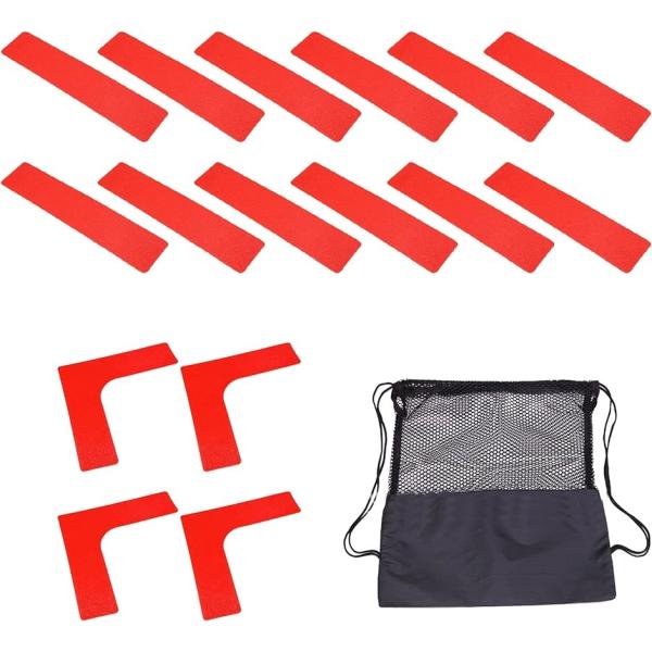 バリエーションコード : 2B4OWC1438・ラインマーカーは、直線12枚、直角4枚の16枚セット。置くだけで簡単にコートを作れ、サッカーやフットサル、テニス、バドミントンなどを手軽に楽しめます。汚れに強いPVC製で床面に置くだけ、室内、...