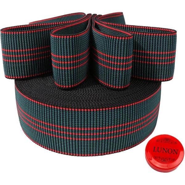 家具 修理 用 ウェビングテープ ネイビーブルー／レッドライン 5.4cmx10Mセット内容：ウェビングテープx1巻、メジャーx1個サイズ：テープ／長さ10M 幅5.4cm メジャー／長さ1.5M 直径5cm材質：テープ／PP、ゴム　重量：...