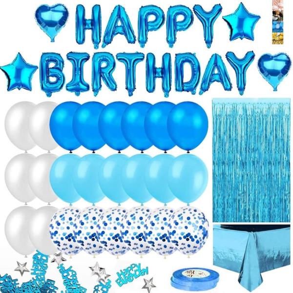 バリエーションコード : 2B4113YSCF・「豪華セット内容 」(1)バルーン４１個セット（文字風船、カラー風船、ラメ風船、ハート星形風船）(2)模様替えセット（テーブルクロス、カーテン）(3)パーティセット（紙吹雪、リボン）(1)〜(...