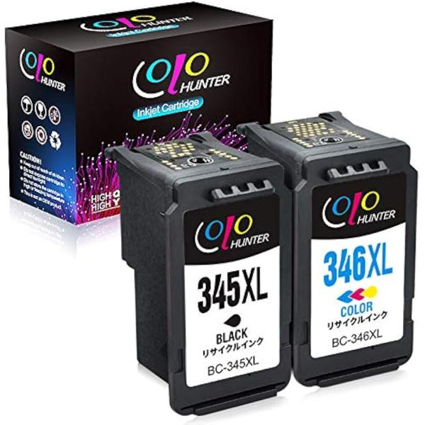 「商品内容」CANON(キャノン)用リサイクルインクBC-345XL 大容量 ブラックx1本＋BC-346XL 大容量3色カラーx1本　残量表示機能付 日本語取説付「対応機種」PIXUS TS3330 TS3130S TS3130 TS20...