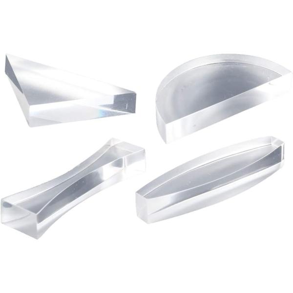 バリエーションコード : 2B2Y6WGFIN光路観察用レンズ、4種セット1個です。直進の光を当てると光の屈折の観察ができるプリズムです。理科の実験にぴったりです。4種類あるのでそれぞれどう光が屈折するか比べやすいです。実験を通し、光学理論...