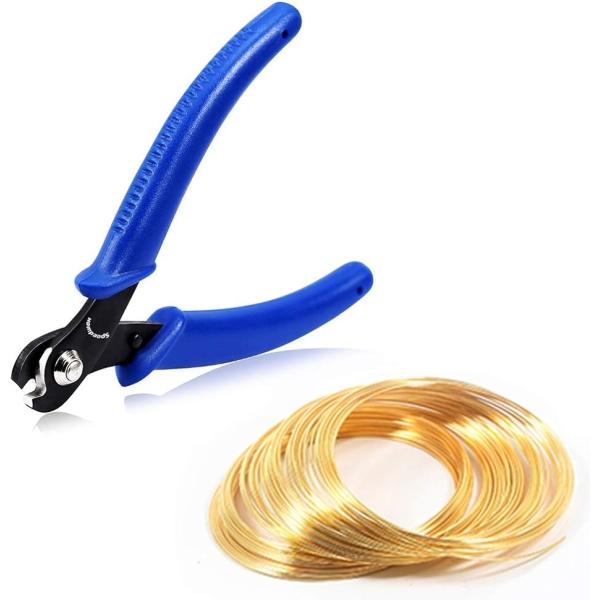 バリエーションコード : 2B65THN6P9・「セット内容」100ループ x ゴールドメモリーワイヤー、1本 x ニッパー。・「用途」形状記憶ワイヤーをカットするための専用工具です。・「材質」メモリーワイヤー：スチール線＋ゴールドメッキ。...