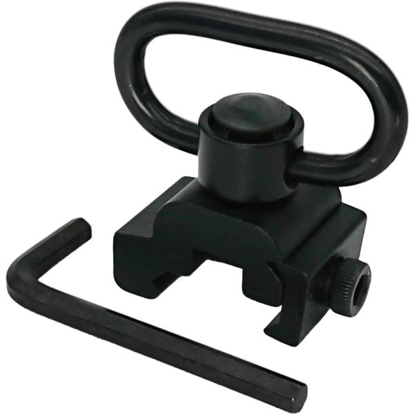 ・vスリングマウントに便利なスリングアダプターです。任意の場所に、省スペースでスリングポイントを増設できます。20mmレール対応のQDスイベル＆スイベルアダプターがセット。スリングベルトを取り付けるためのスイベルをハンドガードなどに増設する...