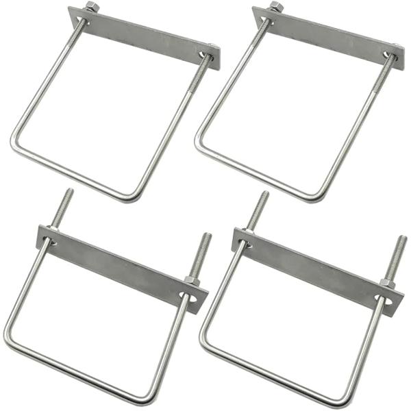 バリエーションコード : 2B6WPGN9WV・角パイプ120ｍｍタイプ 4個セットです。穴を開けずにアルミ柱への固定ベースを作れる、 コ型ステンレスボルト4個セットです。・防犯ライトや物干しベース、目隠し、日よけ、加工しやすい木材への変換...