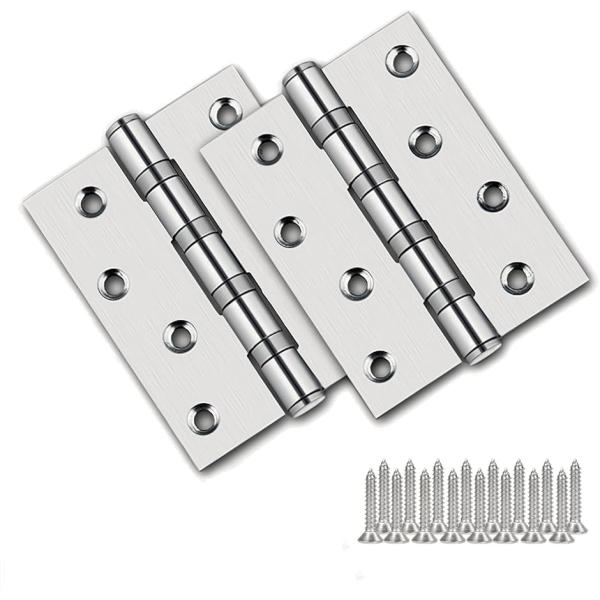 バリエーションコード : 2B6N5X3CS8［堅塁金物］ ステンレス丁番2枚入長さ102MM 広さ102MM 厚さ3MM (平蝶番4inch)パッキング内容：平蝶番2枚入，ねじ