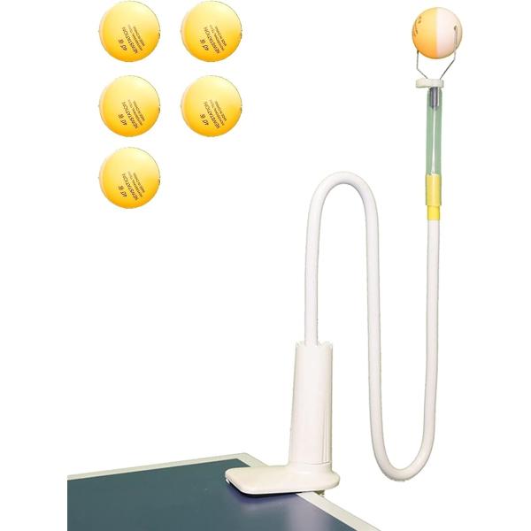 ・卓球の素振り練習が出来るトレーニングマシンです。予備球5個付き。・卓球台に取り付け、自由な高さに球の位置を調整でき、ボールの回転が分かりやすい２トーンカラーなのでスピンの練習やフォームの修正に最適です。また、ボールがアーム先端に固定されて...