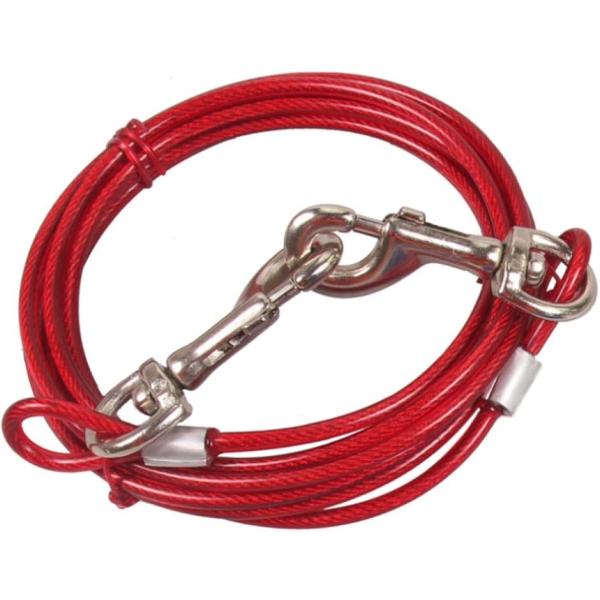 バリエーションコード : 2B6TW6VU8C「軽くて丈夫なリード」公園など散歩に行ったときに、木やポールに繋いでおくことが出来ます。ステンレスを樹脂でコーティングした丈夫なケーブルで、引っ張り衝撃から愛犬の首を守るショックレス機能付きです...