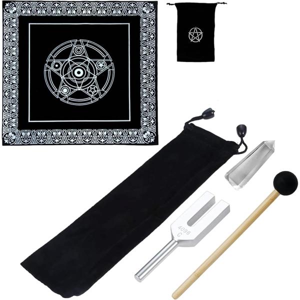 タロットをこれから始める方必見。タロットカードスターターセット豪華4点セットです。これであなたも占い師。友達の恋愛運・仕事運・運勢など占ってあげて下さい。浄化ができるチューナーとクリスタルがついているのでいつでもカードも貴方自身もリセットで...