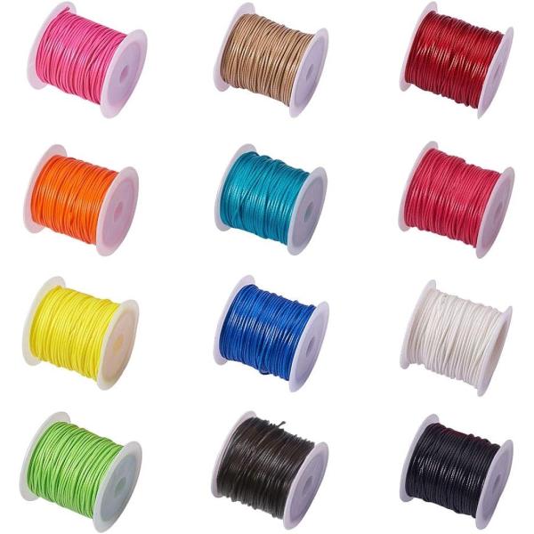 バリエーションコード : 2B806VT85C・?「サイズ」：約1mm厚、約10m/ロール、12ロール/セット。・?「直径1mm」：ブルーの蝋引き紐が12巻き（約10m/巻き）が入っており、結構大容量なワックスコード。手芸の初心者のみならず...