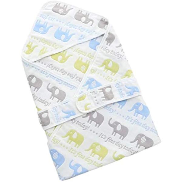 バリエーションコード : 2B816CNCCGガーゼ素材のベビー用フード付きおくるみですおくるみの他にも、バスタオルやブランケットとしてご使用いただけます＊6層の綿素材で、柔らかく吸水性や保温性・通気性に富み、敏感な赤ちゃんのお肌にも優しい...