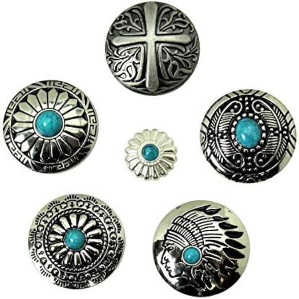 バリエーションコード : 2B82DNSO5Pネイティブ系の財布・バッグ・ベルト・ポシェットなどのハンドメイド製品の制作用ねじ式コンチョです。留め金具部分はネジ式ですのでレザークラフト・布などの製品に簡単に取り付けることができます。＊取り付...