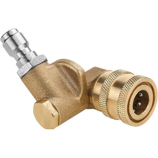 ・洗浄ガンの先に取り付ける事でノズルを可動できるガン先接続カプラです。・ノズルの向きは５段階で切替え可能（可変範囲　０°４５°９０°１３５°１８０°）・タイヤハウスや車のルーフなど、これまで洗いにくかった場所もラクラク洗浄＊＊・最高使用圧力...