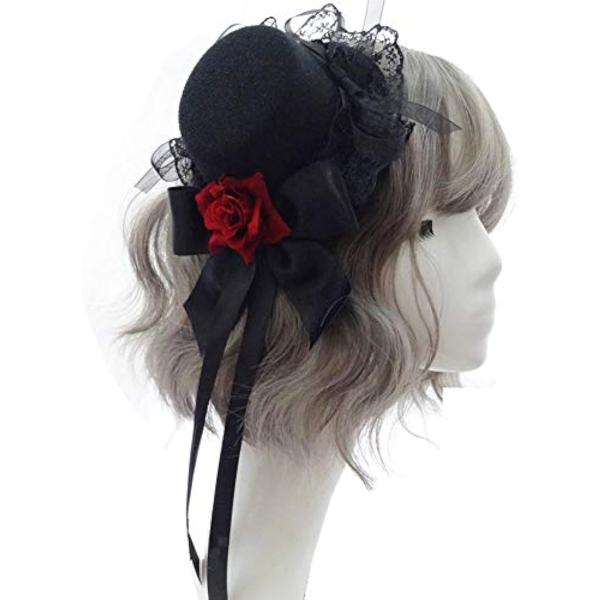 バリエーションコード : 2B8G51NTWU・ファッションがキマル。・ミニサイズながら、存在感たっぷりのシルクハットで、いつものヘアスタイルもゴージャスにワンランクアップ＊・ゴスロリ系、萌えファッション、セミフォーマルなど、華やかなシーン...