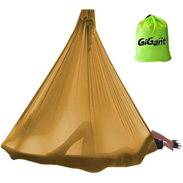 バリエーションコード : 2B82SO24VGGiGant 国内 エアリアルヨガ用ハンモック。ハンモックのみ欲しい方、追加でカラー違いがほしい方のご要望にお答えして待望の単体ハンモック。サイズ：約5ｍx幅約2.8ｍ 素材：ナイロン内容：本体...