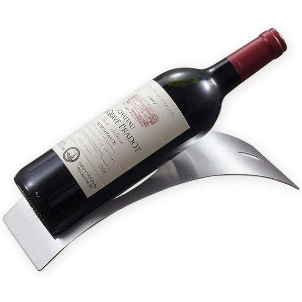 ・シンプルでスタイリッシュなステンレス製のワインホルダーです。・一本飾りでラベルが全面に出るデザインは、大切なもの、貴重なものを飾るのに最適です。・シンプルなデザインであるため、業務用として、レストラン、飲食店、バー、カウンターの印象を壊さ...