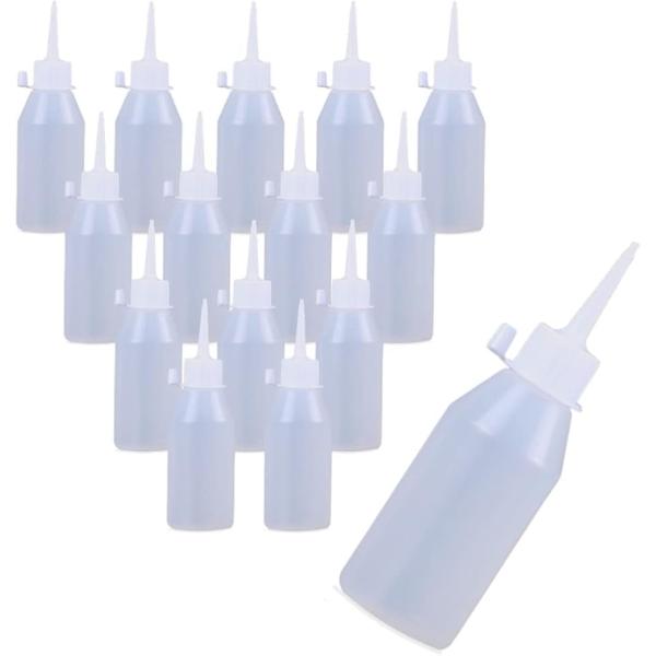 「お得な15個セット」インクや接着剤の容器にお使い頂けるドロッパーボトルです。15個セットですので種類の多い塗料の管理や液体の小分け、工作用の接着のりの入れ物など様々な用途にお使い頂けます。「一目でわかるクリアボトル」透明なボトルなので中身...