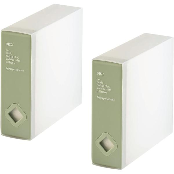 バリエーションコード : 2B919YXP4R「24枚収納」大切なCDやブルーレイ、DVDをすっきり整理整頓できる収納ケース2個セットです。たっぷり収納できるセットで、整理整頓が一気に進みます。「コンパクトで省スペース」場所を取らない設計で...