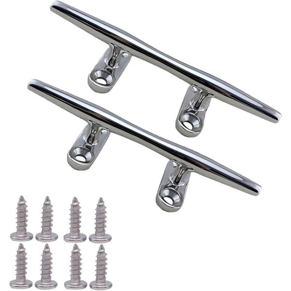 バリエーションコード : 2B92T8PK1S船体を桟橋に係留する際に、シーアンカーやロープを結びつけるための金属製の後付けクリート2個セットです。４箇所留めで高い強度が得られ、船舶・ボート・ヨット・ジェットスキーなどを、安全に停泊すること...