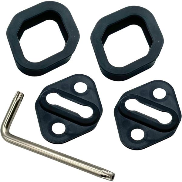 バリエーションコード : 2B93FXX9FQ「異音/振動対策・劣化防止に」主にトヨタ車に適合した汎用タイプのソフトゴム製ドアストライカーカバーです。スライドドアなどの開閉時に発生する異音や振動を軽減、さらにストライカーのサビやキズ・経年劣...