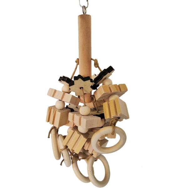 鳥の引き裂きや咀嚼を楽しむために設計されたこのオウム木玩具は、コンゴウインコやアフリカのグレイなど、多種多様なオウムに最適です。健康維持のために必要な身体活動を提供することで、あなたのインコや他の鳥たちが楽しく遊べる時間を確保します。- 耐...