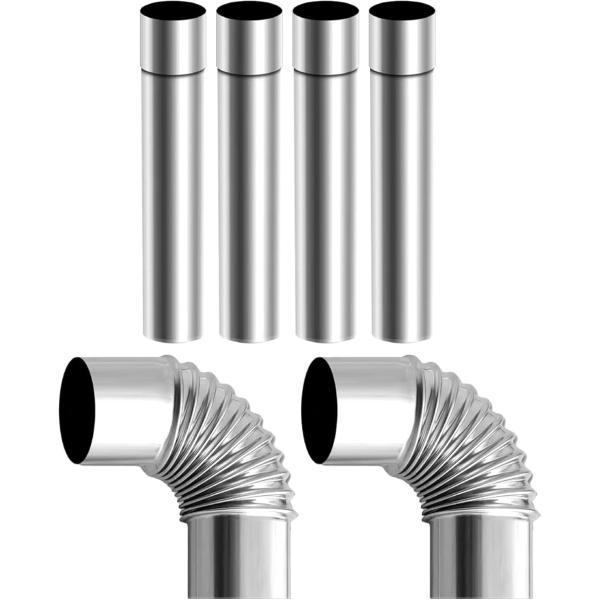 バリエーションコード : 2B94YOK4OL薪ストーブの煙突：このセットには、90度に曲げられたステンレス製の煙突パイプと、30cmのステンレスパイプが含まれています。薪ストーブやキャンプ用薪ストーブの排気システムに最適です。高耐久性を誇...