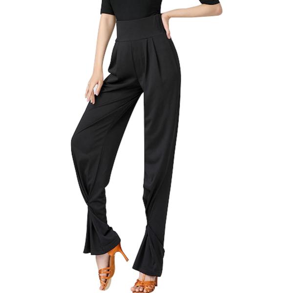 バリエーションコード : 2B95LFTTHQ「サイズ」S・M・Lの3サイズ　＊詳しいサイズは画像からご確認ください。「カラー」ブラック「素材」ポリエステル足首のボタンで２WAY仕様で使えるパンツ。ラテンダンス、社交ダンスのレッスン着として...