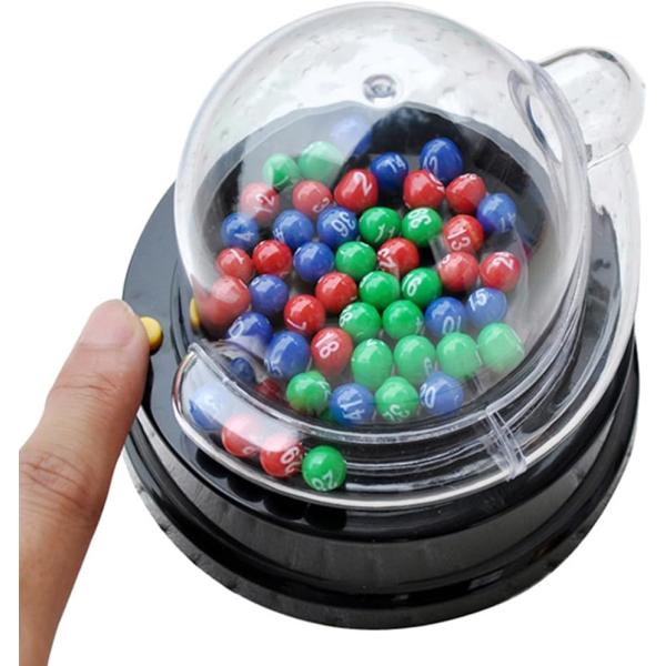 バリエーションコード : 2B964XNVID電動ビンゴゲームセットは着いたその日にすぐ遊べる。ボタンを押せば自動抽選できる電動ビンゴマシーン、ボールのセット。軽量コンパクトで持ち運びOK、ボールは49個、マシーン横のトレイでコール済みの番...