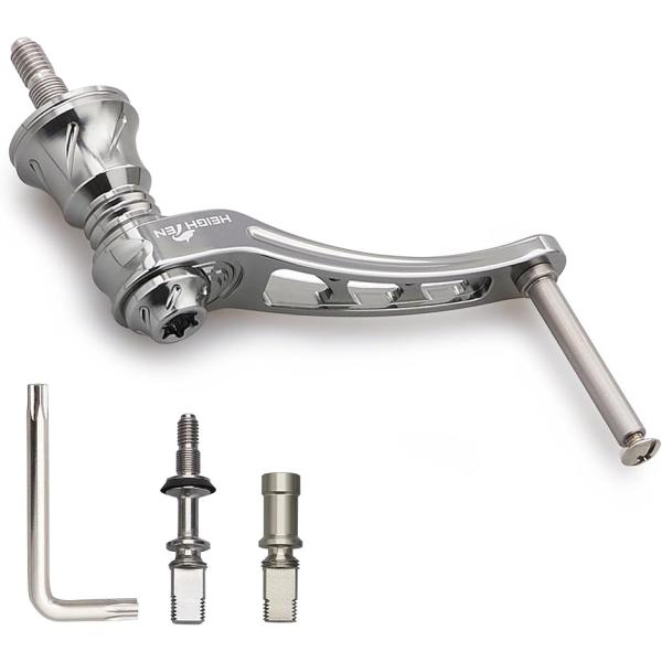 バリエーションコード : 2B98ROW90C「特徴」45-50mm軸芯距離可変ハンドル、新型センターナット設計、スカートDIY可能(別販売)、ソケット高さ調整可能。「サイズ」ハンドル軸心距離45-50mm可変 「総重」17g(ダイワ用) ...