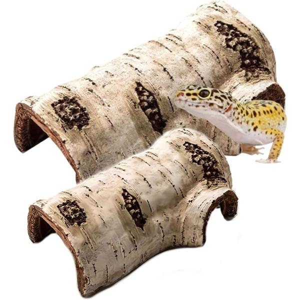 爬虫類 シェルター:健康と快適さを追求した、落ち着いて隠れることができるシェルターです。レオパなどがリラックスできるサイズ・形状・材質を厳選。SとMサイズで水槽を立体的に構成できる隠れ家セットです。落ち着いて隠れられる：狭い入口を複数にし、...